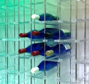 Space-Saving Metal Wine Cellar Rack Designs